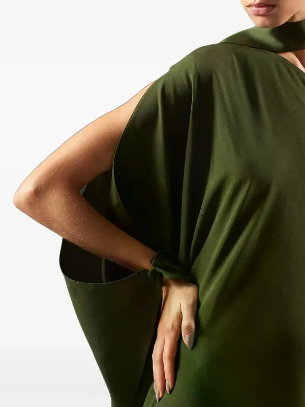 TALLER MARMO Florinda Asymmetric Maxi Dress - Green