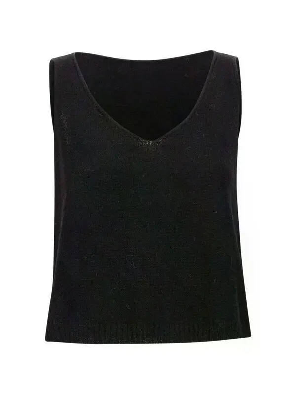MAURIZIO MYKONOS V-neck Ribbed-hem Top