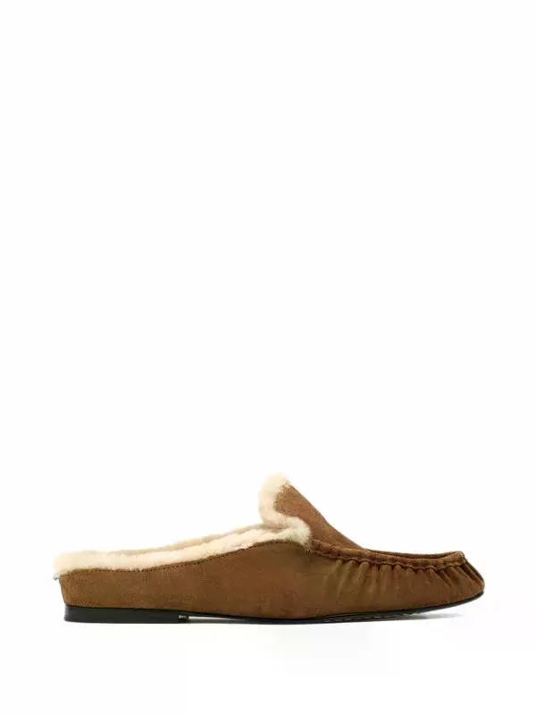 Vince Tevin Shearling-lined Mules - Brown