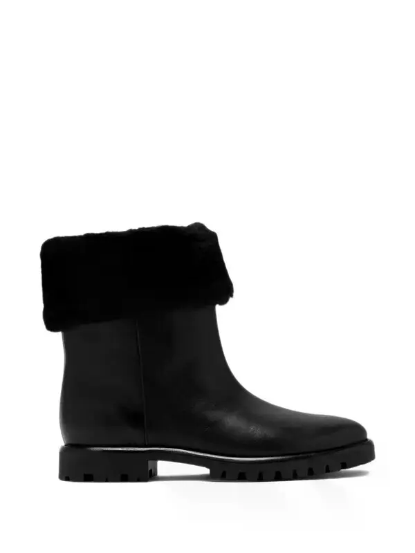 Vince Cameron Shearling-trim Leather Ankle Boots
