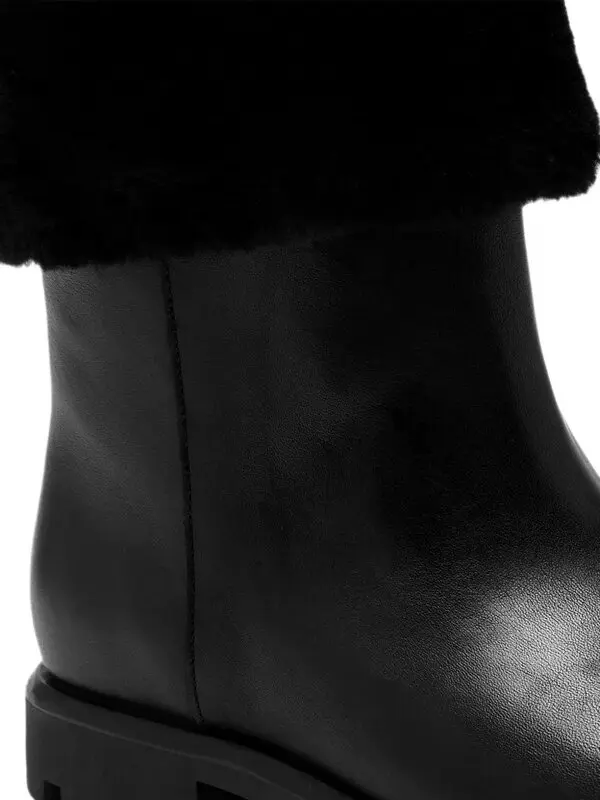 Vince Cameron Shearling-trim Leather Ankle Boots