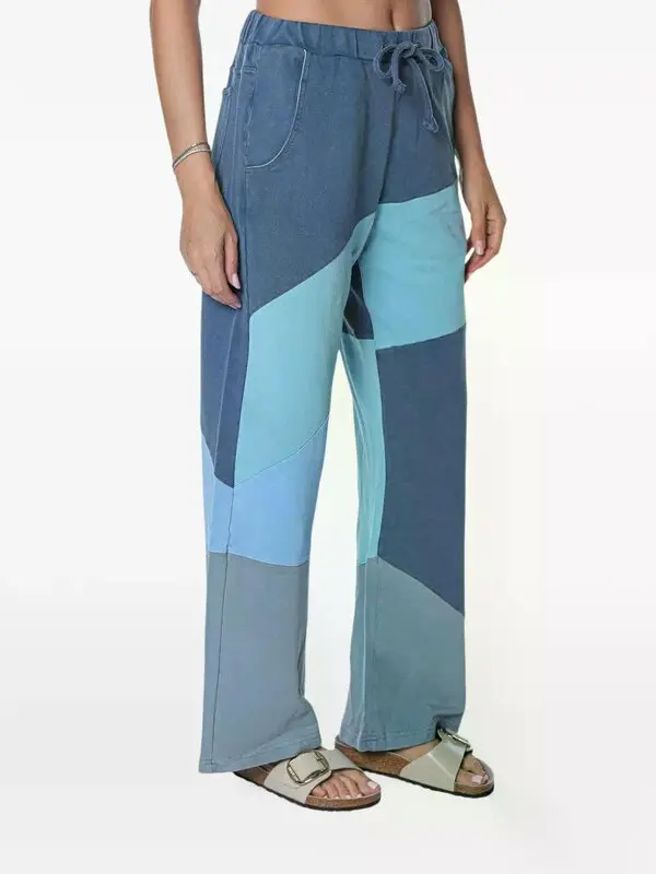 ONETEASPOON Patchwork Wide-leg Track Pants