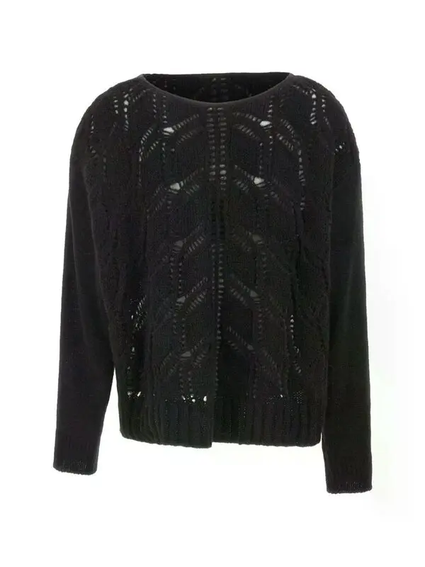 MAURIZIO MYKONOS Lace-detail Openwork Sweater