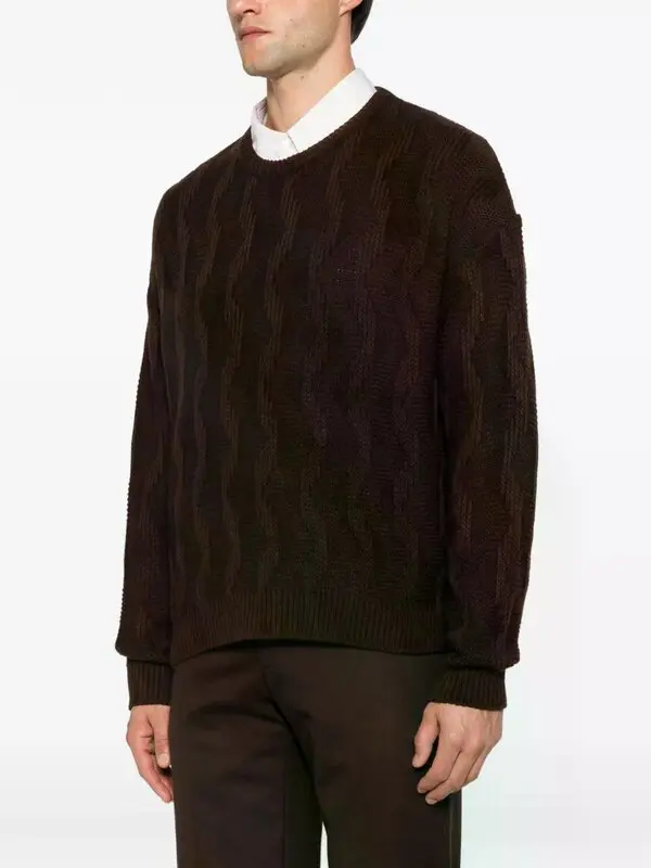 Imperial Cable-knit Sweater - Brown