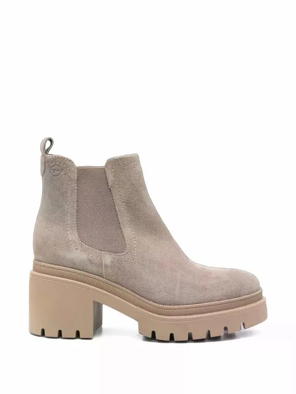 TAMARIS Suede Chunky-sole Ankle Boots - Neutrals