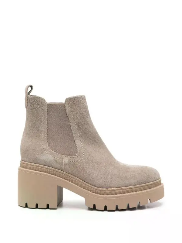 TAMARIS Suede Chunky-sole Ankle Boots - Neutrals