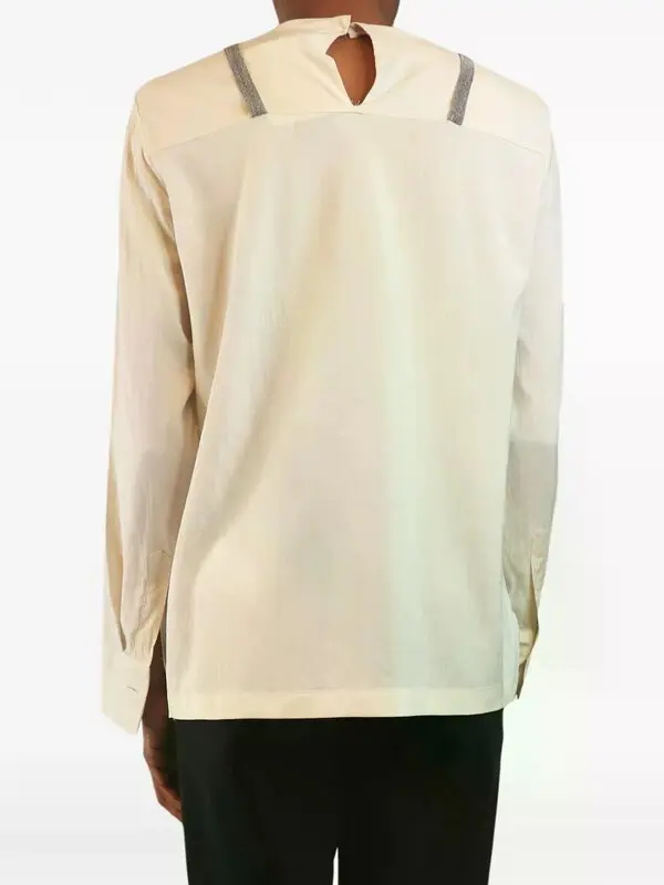 Brunello Cucinelli Bead-embellished Long-sleeve T-shirt