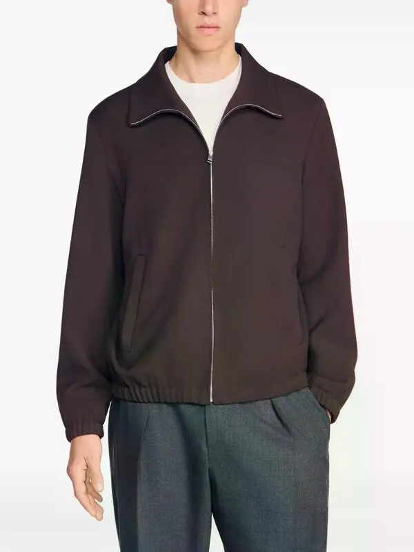 Sandro Zip-up Stand-up Collar Jacket