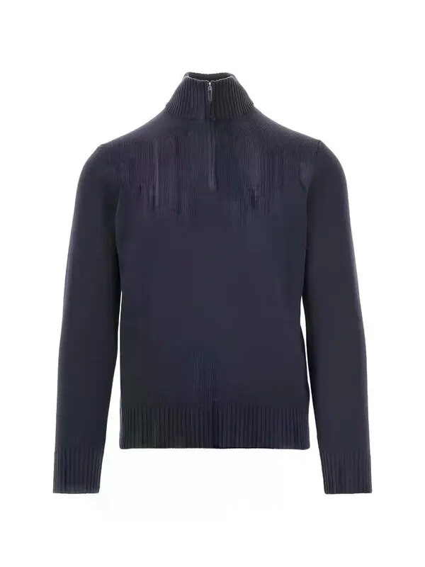 THE M.. Half-zip Wool Sweater - Blue