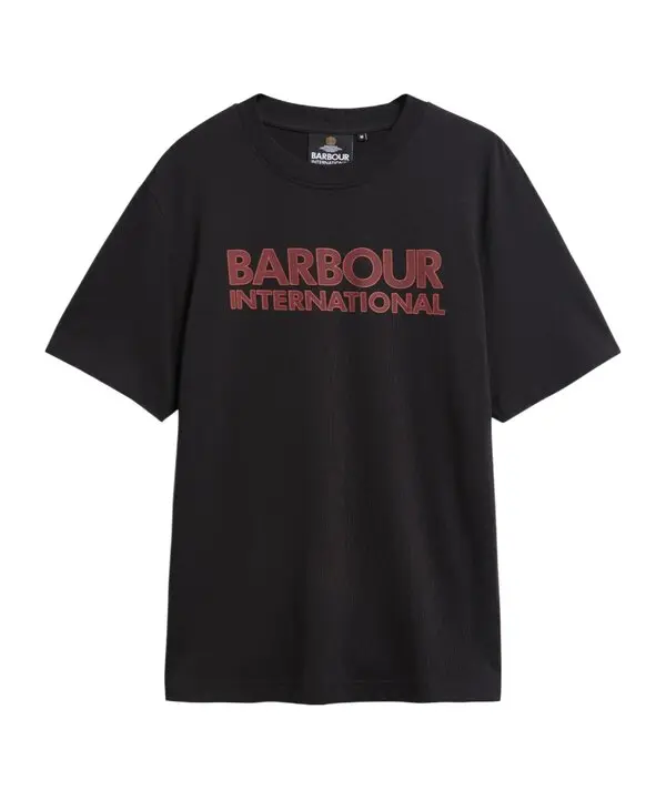 Barbour Logo Print Crew Neck T-shirt - Black