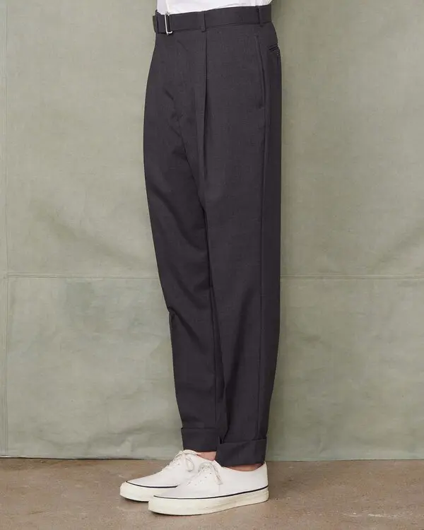 Officine Générale Logo Casual Pants - Dark Grey