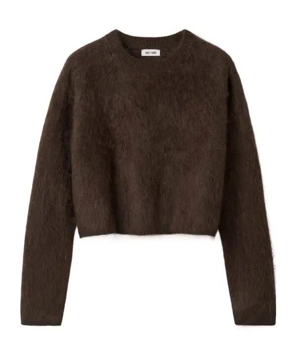 Soft Goat Long-sleeved Sweater - Brown