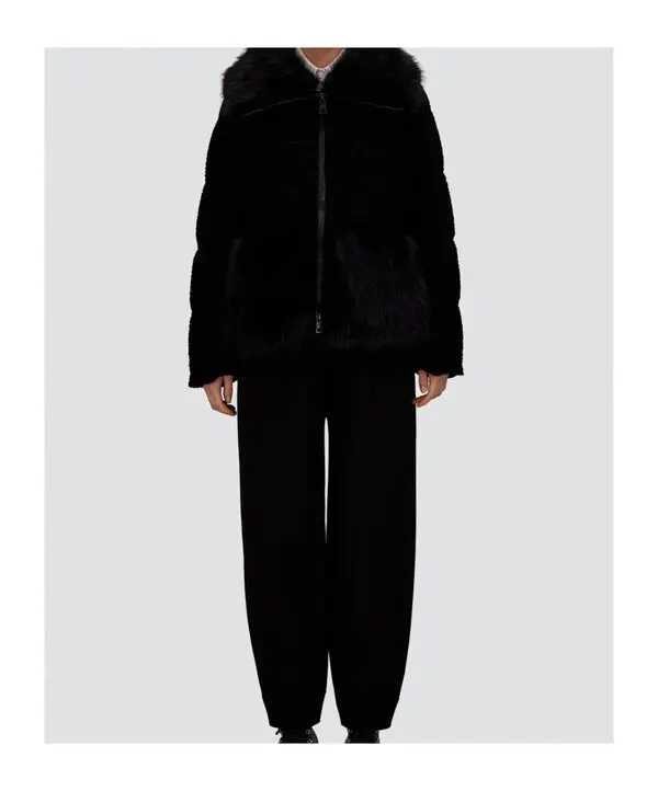 Herno Astrakhan-effect Fur-touch Jacket