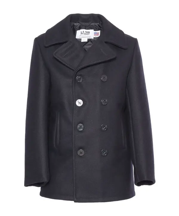 SCHOTT Double-breasted Jacket - Darknavy