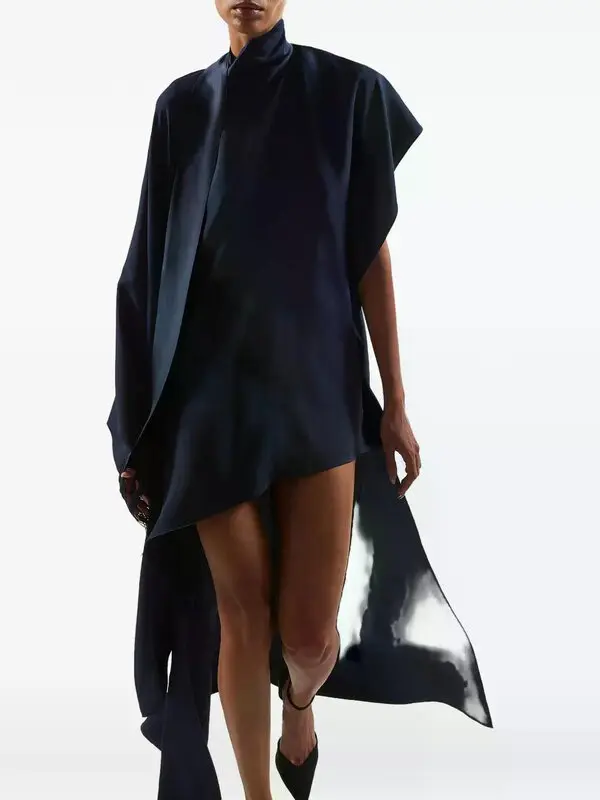 TALLER MARMO California Fringed Asymmetric Mini Dress