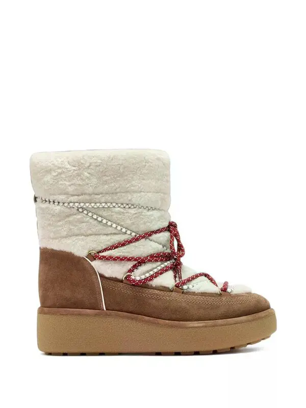 Veronica Beard Kirsta Shearling-panel Boots - Brown