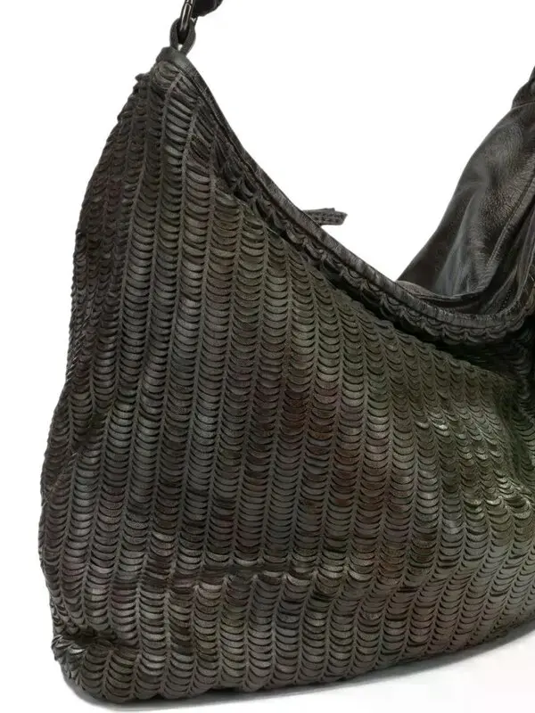 REPTILE'S HOUSE Lune Woven-design Leather Shoulder Bag