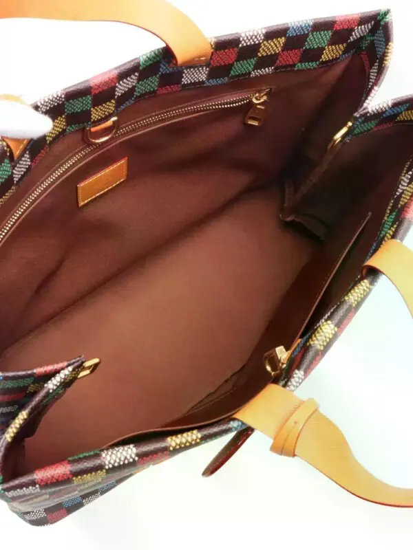 LOUIS VUITTON 2021-2026 Damier Ebene Multicolor Shopper Mm Tote Bag