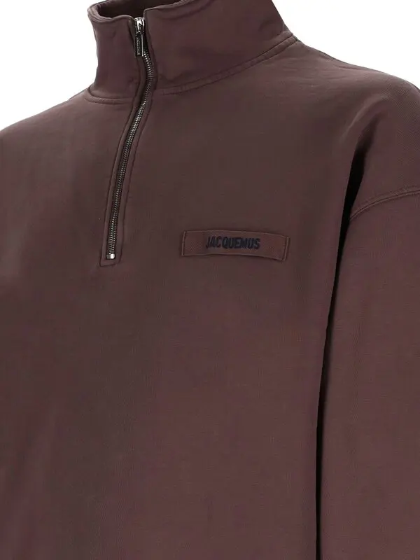 Jacquemus Felpa Con Logo E Zip
