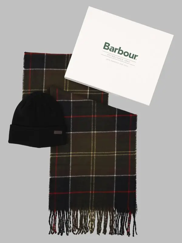 Barbour Set Berretto "swinton" E Sciarpa "galingale