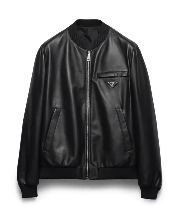 Prada Reversible Nappa Leather Bomber Jacket