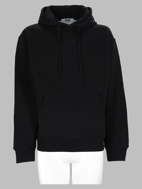 MSGM Felpa Con Stampa E Logo