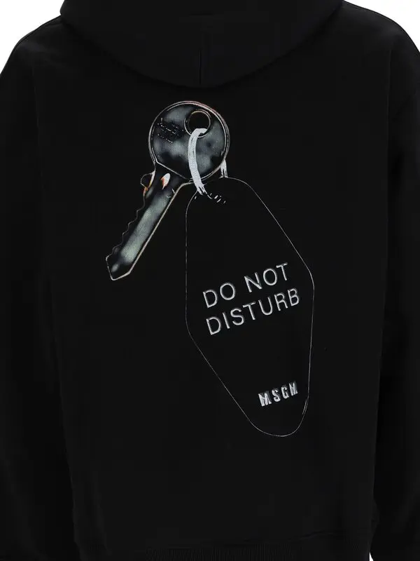 MSGM Felpa Con Stampa E Logo