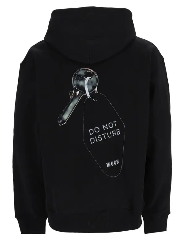 MSGM Felpa Con Stampa E Logo