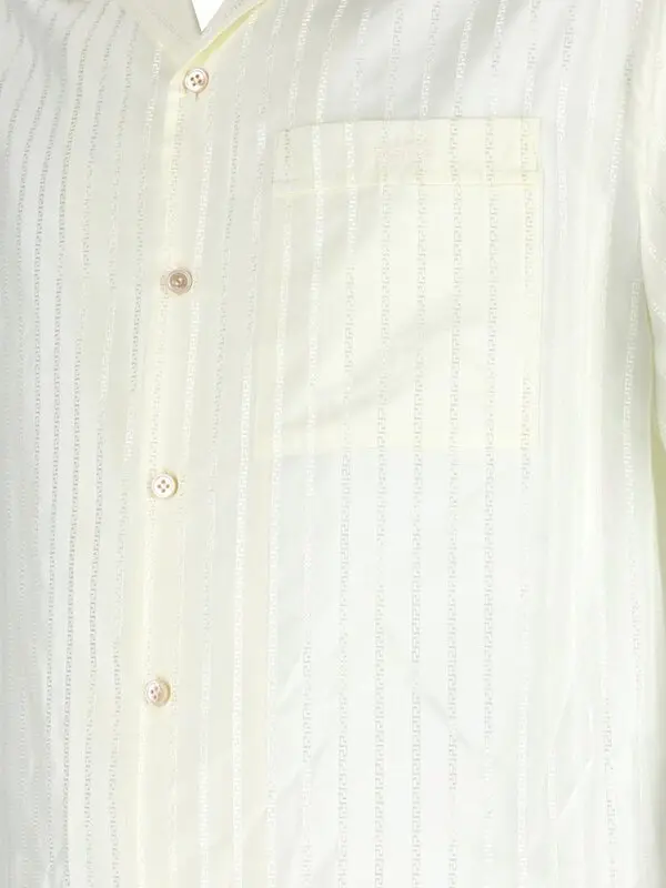 Versace Camicia Jacquard Micro Greca - Ivory