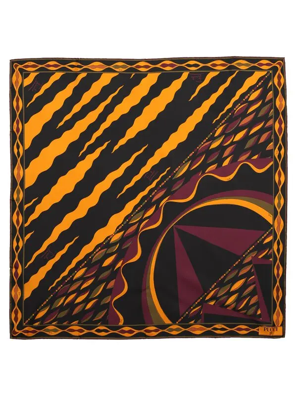 Emilio Pucci Carré Con Mix Di Stampe - Multicolour