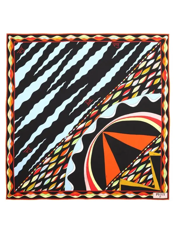 Emilio Pucci Carré Con Mix Di Stampe - Multicolour