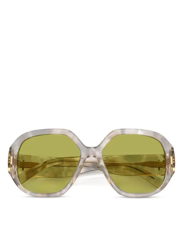 Tory Burch Round Sunglasses, 56mm - Green