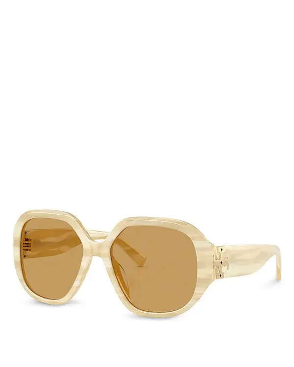 Tory Burch Round Sunglasses, 56mm - Ivory