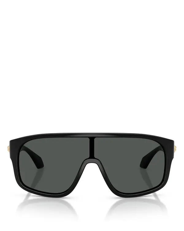 Versace Rectangular Shield Sunglasses, 131mm
