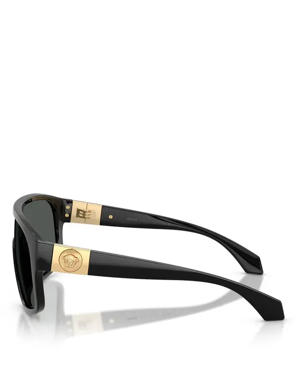 Versace Rectangular Shield Sunglasses, 131mm