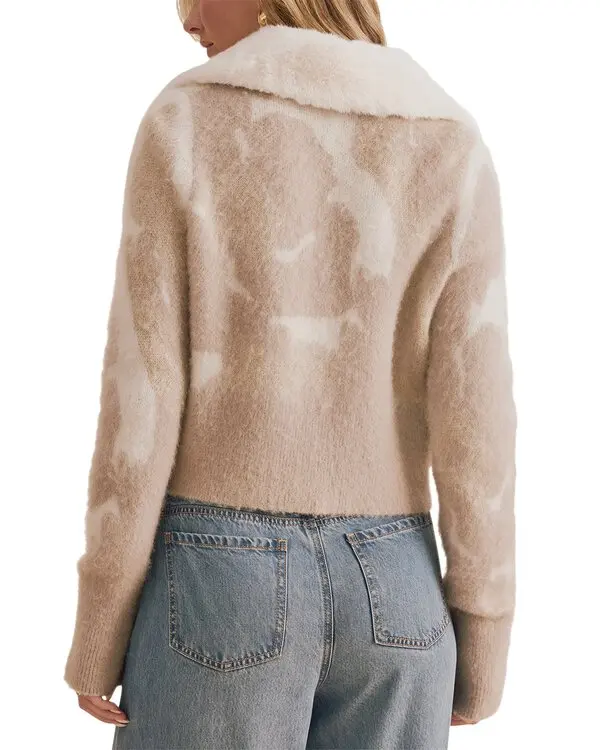 Splendid Lola Faux Fur Collar Cardigan