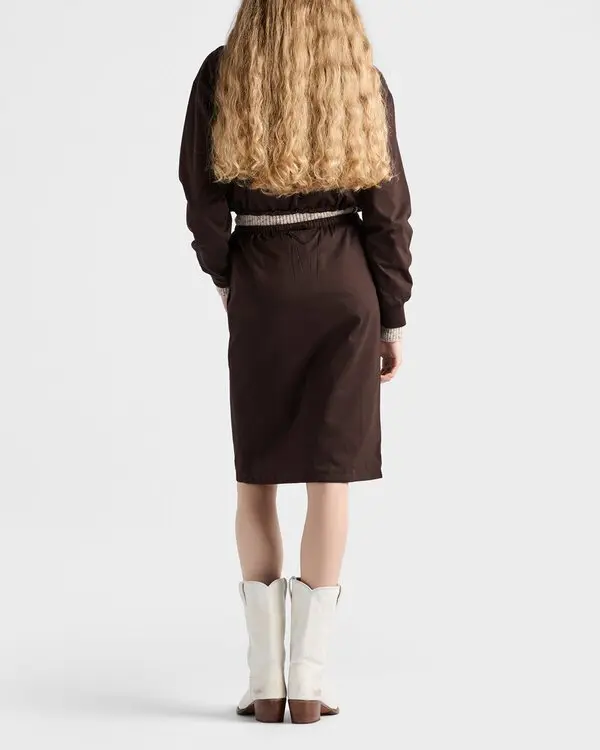 Prada Reversible Cotton Jersey And Re-nylon Hoodie