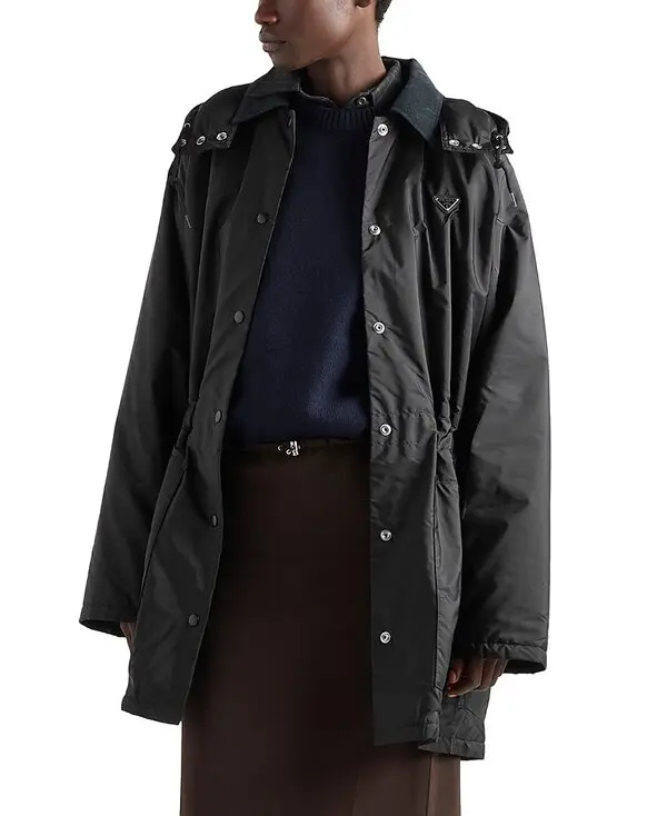 Prada Light-weight Re-nylon Waterproof Parka - Black