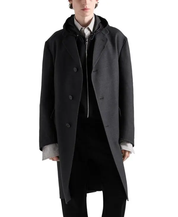 Prada Technical Fleece Hoodie Jacket