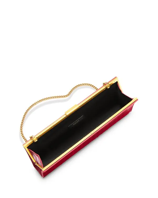 Aqua Eel Embossed Leather Clutch Exclusive