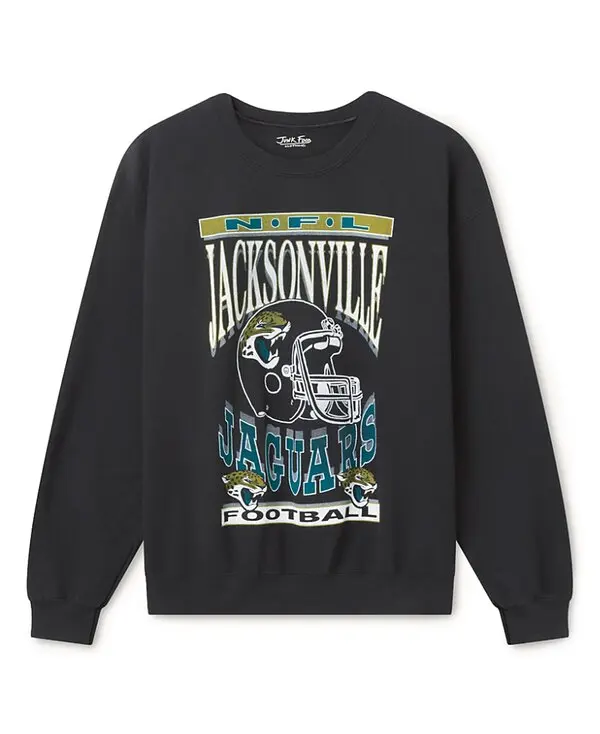Junk Food Clothing Nfl Jacksonville Jaguars Helmet Crew Fleece - Black