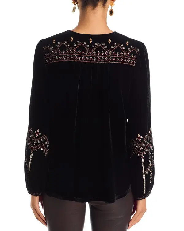 Johnny Was Kadir Embroidered Blouse