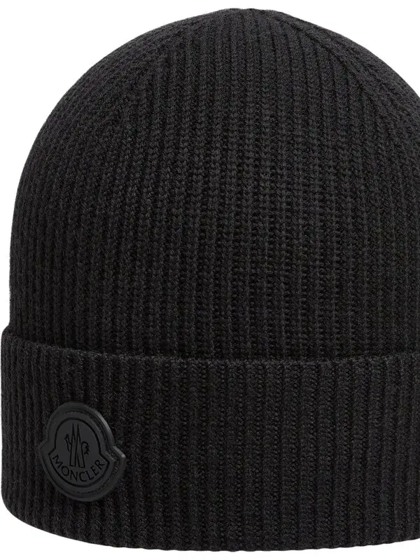 Moncler Logo Wool Beanie