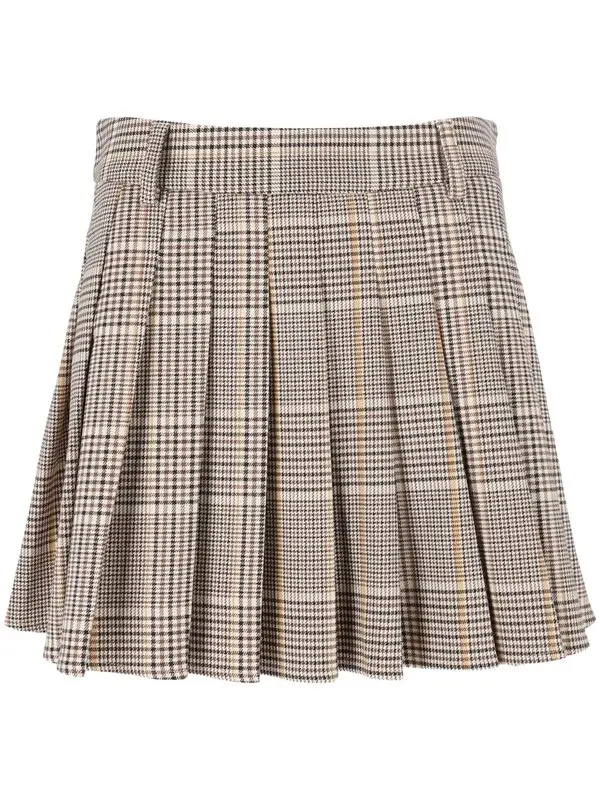 MC2 SAINT BARTH Blay Flannel Mini Skirt With Tartan Pattern - Multi