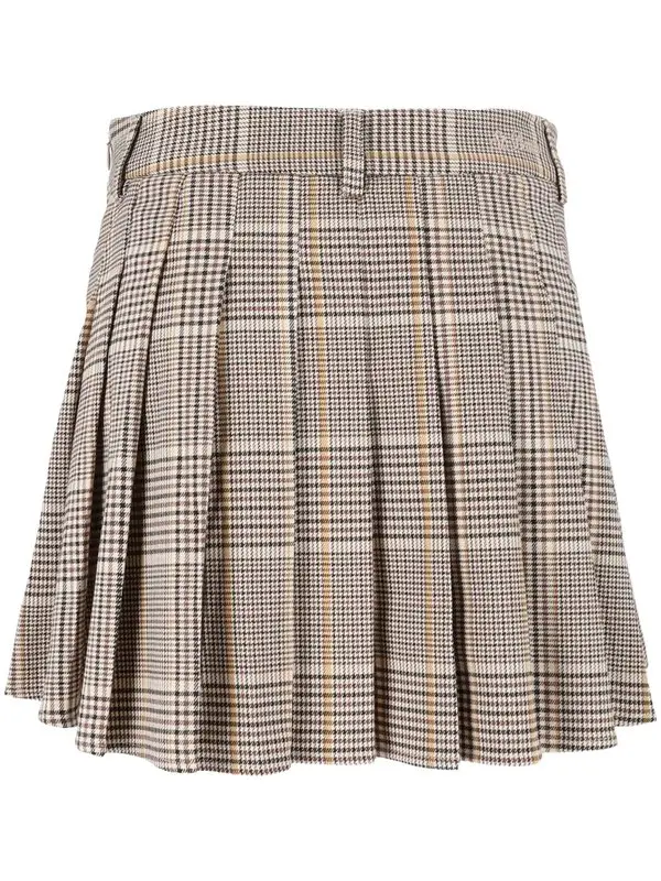 MC2 SAINT BARTH Blay Flannel Mini Skirt With Tartan Pattern - Multi