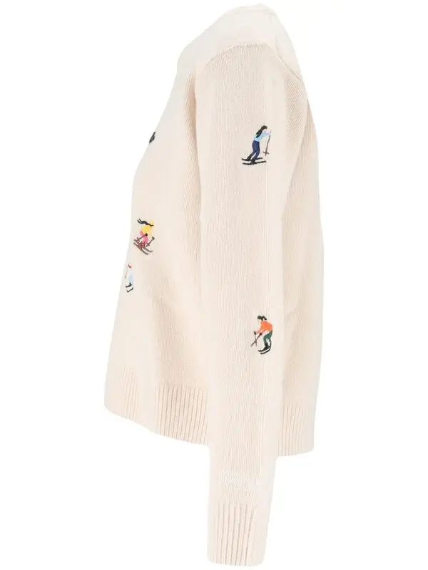 MC2 SAINT BARTH Off Kyla Wool Crewneck Knit With