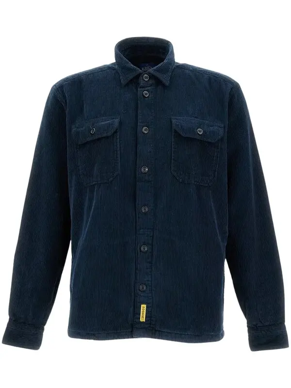 B.D.BAGGIES Jacket Shirt In Velvet By - Blue