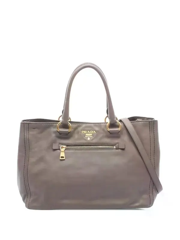 Prada 2010-2026 Soft Calf Satchel - Neutrals