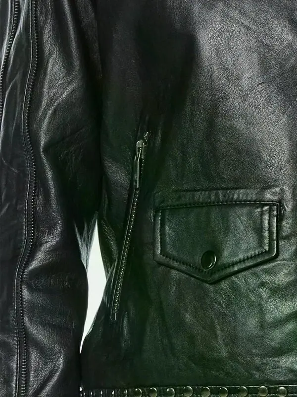 ONETEASPOON Studded Leather Biker Jacket