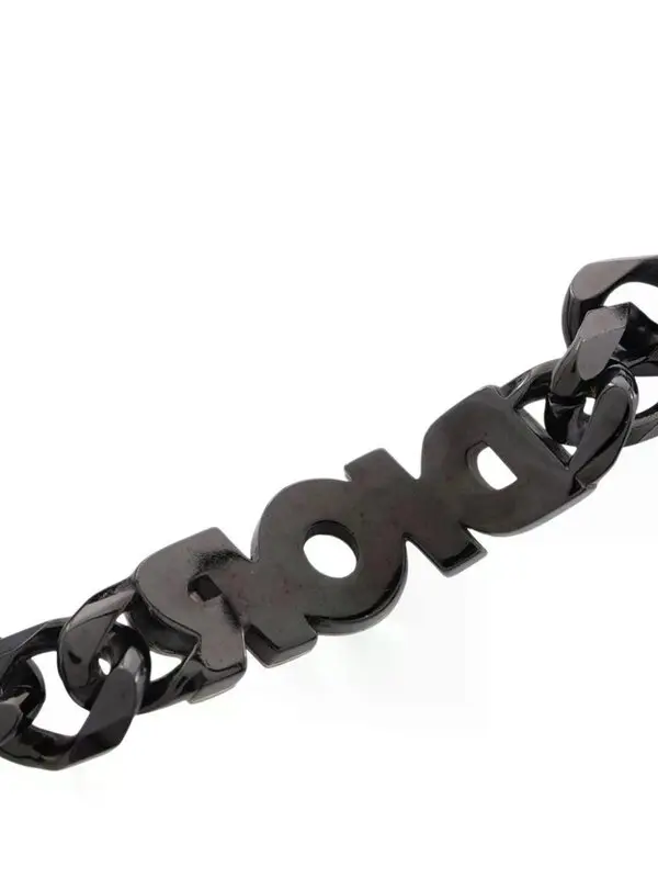 Dior 2022 Ruthenium Plated Brass Brass Chain Link Bracelet Costume Bracelet